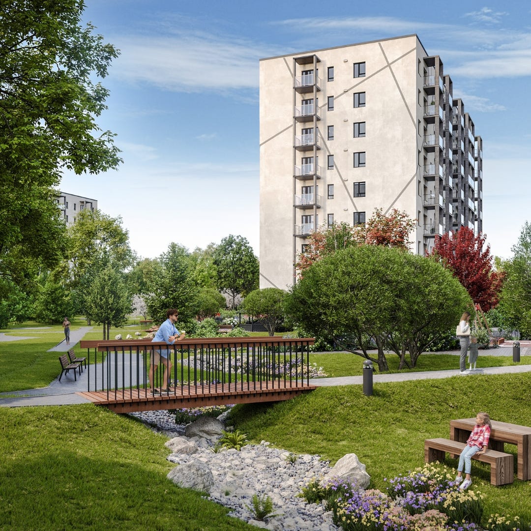 Īrēt dzīvokli jaunajā projektā - Bonava īres māja Gredu ielā 17 - Bonava